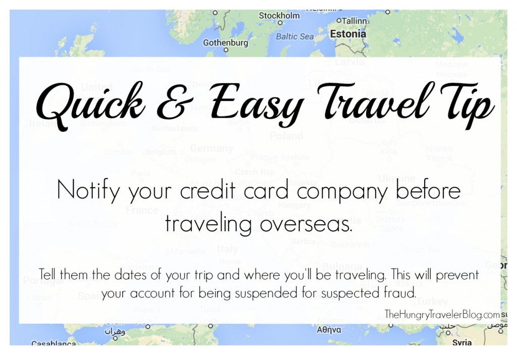 Quick & Easy Travel Tip – Credit Cards